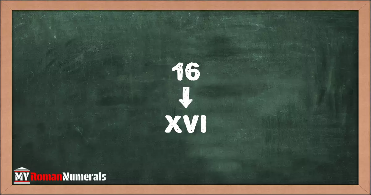 16 in Roman Numerals – How to Convert 16 to XVI (Step-by-Step Guide ...