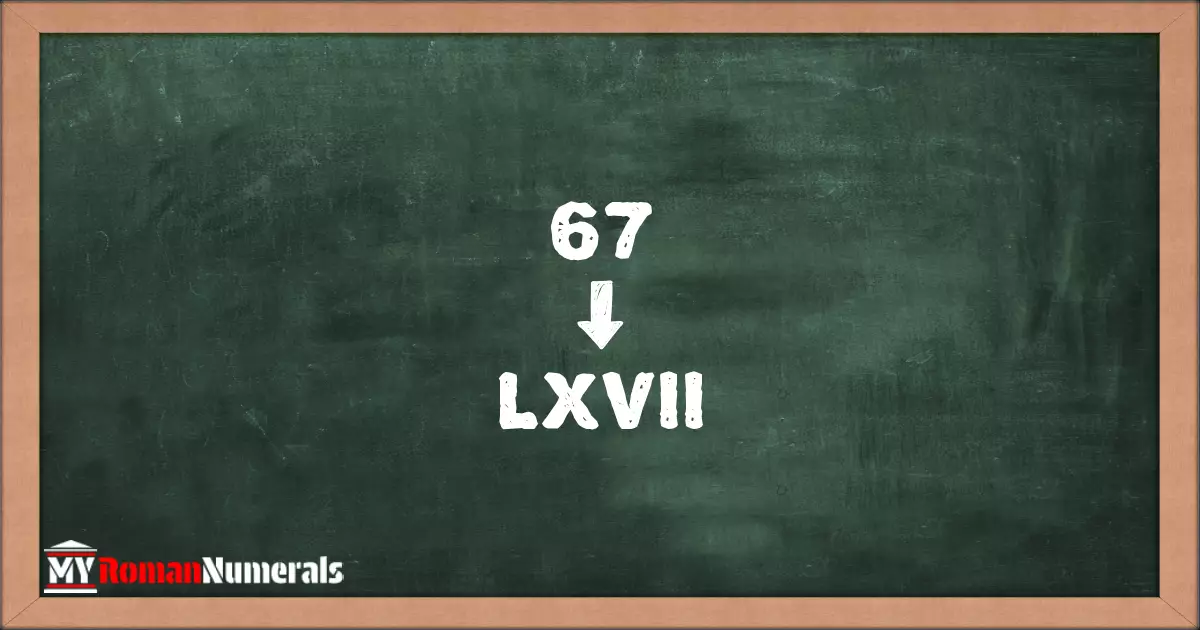 67 in Roman Numerals – How to Convert 67 to LXVII (Step-by-Step Guide ...