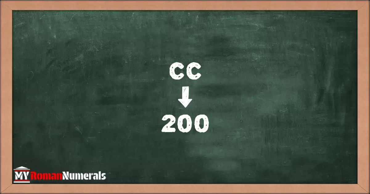CC in Numbers – Roman Numeral CC Meaning - MyRomanNumerals.com