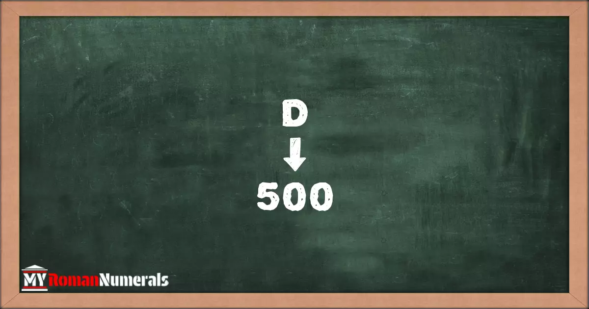 D in Numbers – Roman Numeral D Meaning - MyRomanNumerals.com